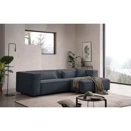 Ecksofa, B:267cm H:66cm T:167cm, grau, LeGer Home by Lena Gercke, 100% Polyester, Wohnzimmer, Sofas, "PIARA mit Kedernaht, Cord, Leinenoptik o.