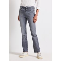 Street One Damen Slim-fit-Jeans, grau, Gr. 34, unifarben, Web, 92% Baumwolle, 6% Elastomultiester, 2% Elasthan, Jeans, High Waist