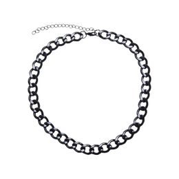 Edelstahlkette Urban Classics "Urban Classics Unisex Big Chain Necklace", schwarz, Halsketten, Damen, onesize, Eisen, Edelstahlkette