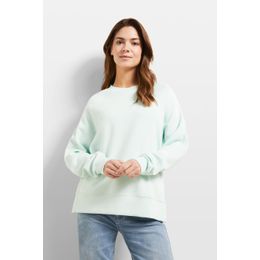 Bugatti Damen Sweatshirt, gr&uuml;n, Gr. XS, unifarben, 51% Modal, 43% Polyester, 6% Elasthan, Sweatshirts, aus elastischer Modalware