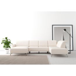Sit & More Wohnlandschaft SIT & MORE, B:337cm H:84cm T:205cm, beige, Sofas, "Bailando U-Form", wahlweise mit Kopfteilverstellung und Vorziehsitz, motorisch