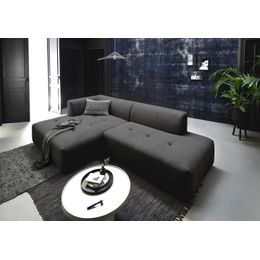 3-Sitzer, B:269cm H:70cm T:153cm, grau, ATLANTIC HOME COLLECTION, Sofas, "Leonardo", Ottomane mit XXL-Liegefl&auml;che