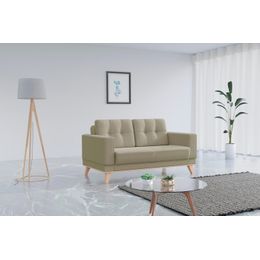 Sit & More 2-Sitzer SIT & MORE, B:165cm H:90cm T:97cm, gr&uuml;n, 100% PES, Sofas, "Lavida"