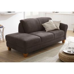 Recamiere Home Affaire, B:194cm H:84cm T:91cm, braun, Struktur (100% Polypropylen);Luxus-Microfaser (100% Polyester) 90% Polyester/10%