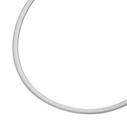 Smart Jewel Damen Kette ohne Anh&auml;nger "gedr&uuml;ckte Schlangenkette massiv, Silber 925", 45cm, Silber 925 (Sterlingsilber), silber, Silber 925
