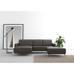 Sit & More Ecksofa SIT & MORE, B:251cm H:84cm T:163cm, grau, Wohnzimmer, Sofas, "Bailando L-Form", wahlweise mit Kopfteilverstellung und Vorziehsitz, motorisch