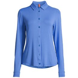 SALZHAUT Damen Klassische Bluse "Bluse OORN", blau, Gr. XS, Obermaterial: 92% Baumwolle CO. 8% Elasthan EL., Blusen