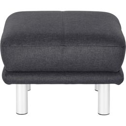 Hocker Trendmanufaktur, B:66cm H:44cm T:66cm, grau, Struktur fein (100% Polyester);Microfaser Vintage (100% Polyester);Struktur (100% Polyester),