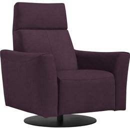 Sessel Egoitaliano, B:84cm H:105cm T:90cm, lila, Wohnzimmer, Sessel, "Blues Designsessel, Loungesessel", drehbar, inkl. manuelle Relaxfunktion durch