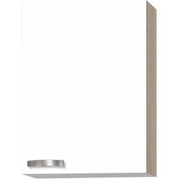 H&auml;ngeschrank Optifit, B:60cm H:89,6cm T:34,6cm, wei&szlig;, K&uuml;che, Schr&auml;nke, "Faro", mit Metallgriff, Breite 60 cm