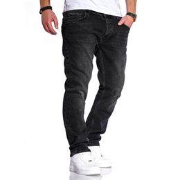 Rello & Reese RELLO & REESE Herren Straight-Jeans "Nick", schwarz, Gr. 30, 97% Baumwolle, 3% Elasthan, Jeans, im geraden Schnitt
