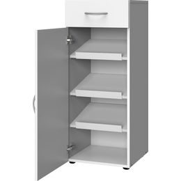 Schuhkommode wimex, B:40cm H:98cm T:40cm, wei&szlig;, Holzwerkstoff, Spanplatte, Sideboards, "Multiraumkonzept", Schubk&auml;sten auf Metallschienen