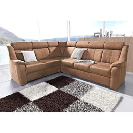Sit & More Ecksofa SIT & MORE, B:261cm H:98cm T:211cm, braun, Altara Nubuck, Luxus-Microfaser (100% Polyester;PRIMABELLE-Microfaser, Luxus-Microfaser (100%