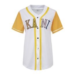 Karl Kani Damen T-Shirt "Karl Kani Damen College Block Baseball Shirt"wei&szlig;, Gr. S, mehrfarbig, 100% Polyester, Shirts