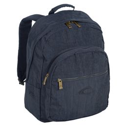 Camel Active Damen Rucksack "Journey"blau, Nylon, aufgeraut, bestickt, clean, unifarben, Rucks&auml;cke, Unisex Freizeitrucksack mit Logostickerei