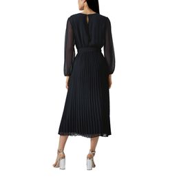 Damen Meshkleidnavy, Gr. 34, s.Oliver BLACK LABEL, unifarben, Mesh;Web, Obermaterial: 100% Polyester, Kleider, mit seitlichem Bindeg&uuml;rtel