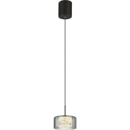 Globo LIGHTING LED Pendelleuchte "FOGSY", 1, &Oslash; 15cm H: 150cm, 1 Stk.schwarz, Leuchten, H&auml;ngelampe/Pendelleuchte/Glas rauchfarben/H&ouml;he k&uuml;rzbar/Esstisch