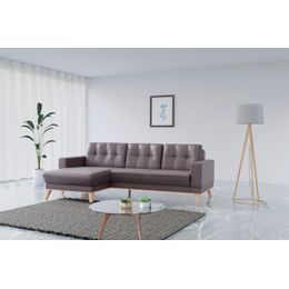 Sit & More Ecksofa SIT & MORE, B:279cm H:90cm T:167cm, grau, 100% PES, Wohnzimmer, Sofas, "Lavida L-Form", wahlweise mit Kippfunktion und Bettkasten