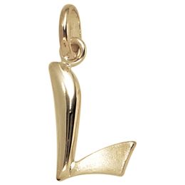 Buchstabenanh&auml;nger Jobo "Anh&auml;nger Buchstabe", gelbgold 375, Schmuckanh&auml;nger, Damen, L, Gelbgold 375, 375 Gold