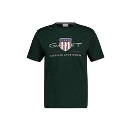Gant Herren T-Shirt "T-Shirt REG ARCHIVE SHIELD 1er Pack", gr&uuml;n, Gr. L, Obermaterial: 100% Baumwolle CO., Shirts
