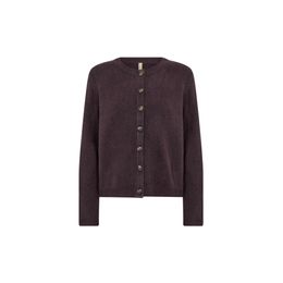 soyaconcept Damen Cardigan "Soya Concept Cardigan SC_ORLEAN"95120 plum perfect melange, Gr. M, Obermaterial: 74% Polyacryl, 24% Polyester, 2%
