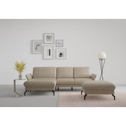 Sit & More Ecksofa SIT & MORE, B:253cm H:84cm T:165cm, beige, Wohnzimmer, Sofas, "Fashion L-Form", wahlweise mit Kopfteilverstellung und Vorziehsitz, motorisch