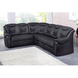 Sit & More Ecksofa SIT & MORE, B:265cm H:94cm T:215cm, schwarz, Luxus-Microfaser ALTARA NUBUCK (100% Polyester);SOFTLUX-Kunstleder;NaturLEDER (echtes