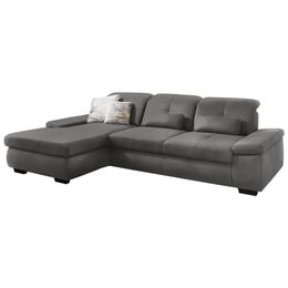 Ecksofa DIE PLANBAR, B:309cm H:85cm T:195cm, grau, 85% Polyester;15% Nylon, Wohnzimmer, Sofas, "MP-IN16012 L-Form, mit Kaltschum-Polsterung", inkl.
