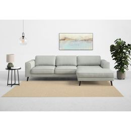 Ecksofa Trendmanufaktur, B:280cm H:85cm T:167cm, silber, 100% Polyester, Wohnzimmer, Sofas, "Lumber Jack, elegantes Designsofa, zeitlos modern, hoher