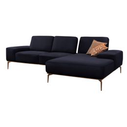 Ecksofa W.Schillig, B:279cm H:88cm T:178cm, blau, Longlife Xtra-Leder Z73: Naturwalkleder der Luxusklasse aus den erlesensten Rohh&auml;uten. Hautst&auml;rke