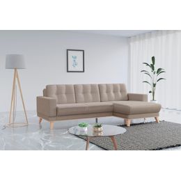 Sit & More Ecksofa SIT & MORE, B:279cm H:90cm T:167cm, grau, 100% PES, Wohnzimmer, Sofas, "Lavida L-Form", wahlweise mit Kippfunktion und Bettkasten