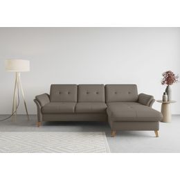 Sit & More Ecksofa SIT & MORE, B:268cm H:90cm T:176cm, braun, Wohnzimmer, Sofas, "G&ouml;teborg", Sitztiefenverstellung und Federkern, wahlweise mit Bettfunktion