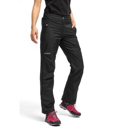 Maier Sports Damen Regenhose "Raindrop L"schwarz, Gr. 21, 100% Polyester, Hosen, Damen Outdoorhose, wasserdicht winddicht, auch als &Uuml;berhose nutzbar