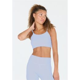 ENDURANCE ATHLECIA ATHLECIA Damen Sport-BH "Bloom", Gr. XS, blau, 77% Polyamid, 23% Elasthan, unifarben, BHs, mit mittlerem Support
