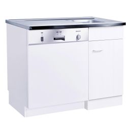 Sp&uuml;lenschrank KOCHSTATION, B:100cm H:85cm T:60cm, wei&szlig;, Holzwerkstoff, K&uuml;che, Schr&auml;nke, "KS-Elster", Sp&uuml;lzentrum f&uuml;r Geschirrsp&uuml;ler, ohne Front
