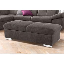 Hocker, B:140cm H:44cm T:67cm, braun, exxpo - SOFA FASHION, NaturLEDER (echtes Rindsleder) in Sitz und R&uuml;cken. Korpus in passendem Kunstleder SOFTLUX