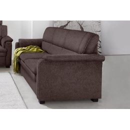 Sit & More 3-Sitzer SIT & MORE, B:182cm H:89cm T:90cm, braun, Flachgewebe (100% Polyester) / Struktur (100% Polyester);Luxus-Microfaser ALTARA NUBUCK (100%