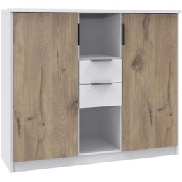 Kombikommode wimex, B:122cm H:105cm T:40cm, beige, Spanplatte, Schlafzimmer, Sideboards, "Norderney Kommode Sideboard 2-t&uuml;rig 2 Schubladen", B/T/H