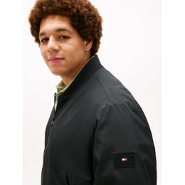 Tommy Hilfiger Big & Tall Herren Bomberjacke "BRANDED BOMBER", schwarz, Gr. XXXL, TOMMY HILFIGER BIG & TALL, unifarben, Web, Obermaterial: 100% Polyester, Jacken, Regular fit