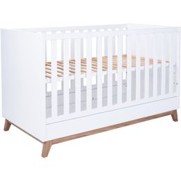 Babybett Arthur Berndt, B:144cm H:89cm T:75cm, wei&szlig;, Holzwerkstoff, Massivholz, Babybetten, "Kinderbett &raquo;Lina&laquo; 70 x 140 cm"
