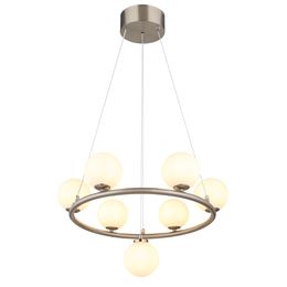 Globo LIGHTING H&auml;ngeleuchte "RIHA", &Oslash; 12cm H: 120cm, 1 Stk.nickel matt, Wohnzimmer, Leuchten, H&auml;ngelampe/Pendelleuchte/Esszimmer/Wohnzimmer/Esstisch