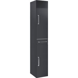 Hochschrank Optifit, B:30cm H:179cm T:35cm, grau, Holzwerkstoff, Badezimmer, Schr&auml;nke, "Ava"