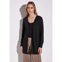 Street One Damen Cardigan, schwarz, Gr. 34, unifarben, Stoff, 60% Viskose, 40% Polyester, Strickjacken, aus softem Materialmix