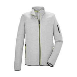 Killtec Herren Strickjacke "KOS 91 MN FLX JCKT", silber, Gr. XXXL, Oberstoff: Oberseite: 100% Polyester, R&uuml;ckseite: 100% Polyester, Futter: 100%