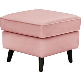 Polsterhocker Home Affaire, B:57cm H:46cm T:57cm, rosa, 100% Polyester, Hocker, "Polsterhocker CHISTELLE, auch in Boucl&eacute;", mit Wellenunterfederung,