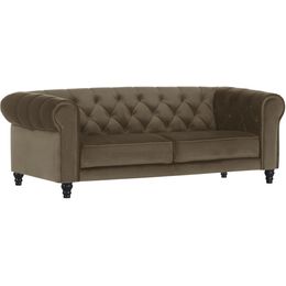 2,5-Sitzer GUTMANN FACTORY, B:195cm H:75cm T:90cm, braun, 100% Polyester, Sofas