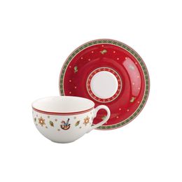 Villeroy & Boch VILLEROY & BOCH Tasse "Kaffeetasse mit Untertasse Toy's Delight 170 ml 2er Set rot", &Oslash; 16,7cm x 8cm, 170ml, 2, rot, Trinkgef&auml;&szlig;e, Mikrowellengeeignet