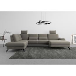 Sit & More Wohnlandschaft SIT & MORE, B:345cm H:88cm T:226cm, braun, Sofas, "Cinturo U-Form", inklusive Sitztiefenverstellung und Federkern, Sitzh&ouml;he 45 cm