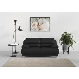 2-Sitzer COTTA, B:180cm H:86cm T:93cm, schwarz, 64% Polyurethan, 25% Polyester, 11% Baumwolle, Sofas, "Maranello"