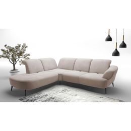 Sit & More Ecksofa SIT & MORE, B:302cm H:91cm T:270cm, grau, 100%Polyester, Wohnzimmer, Sofas, "Dance, L-Form, inkl. Sitztiefenverstellung", inkl. Click&Seat,